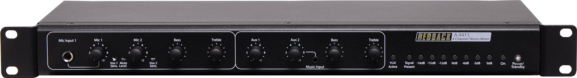 Mixers 4 Channel Public Address (PA) Stereo Mixer A4411 – Leading Edge ...