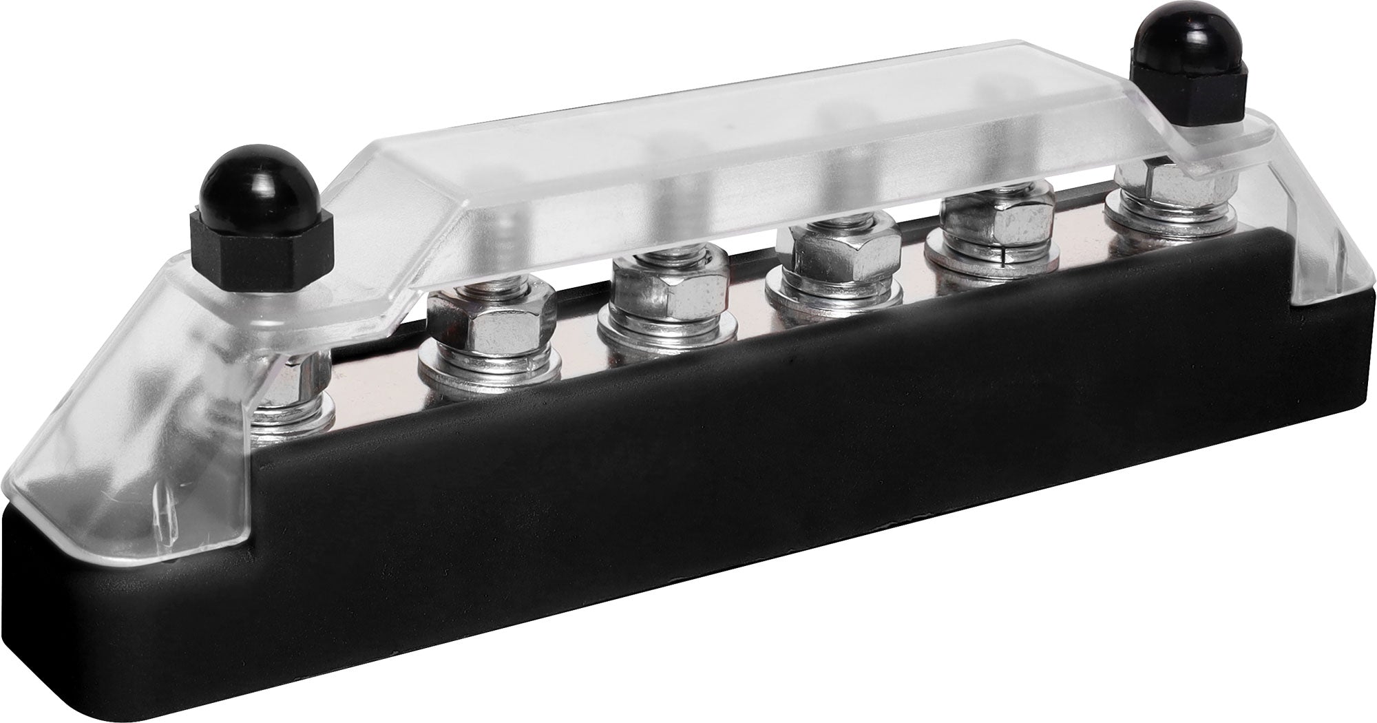 DC Power Connectors Busbar 6 Way 150a M6 Stud Bolt Down Black P2161 ...