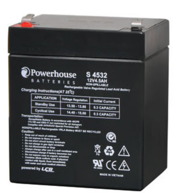 Battery 12V 4.5Ah Sealed Lead Acid (SLA) Battery 4.8mm/F1 S4532 ...