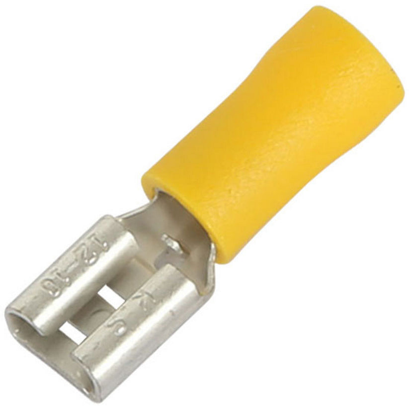 Crimps & Lugs Qc Crimp 6.4mm Spade Terminals Male & Female 12-10awg Ye ...